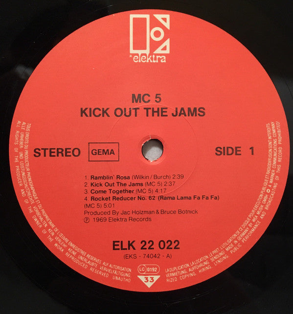 Mc5 - Kick Out The Jams – RecordPusher - International Vinyl Record Store