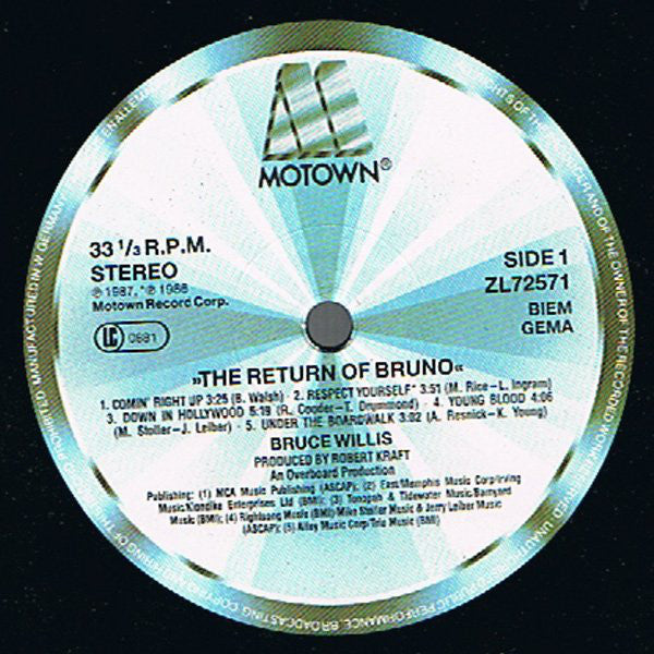 Willis, Bruce ‎– The Return Of Bruno – RecordPusher - International ...